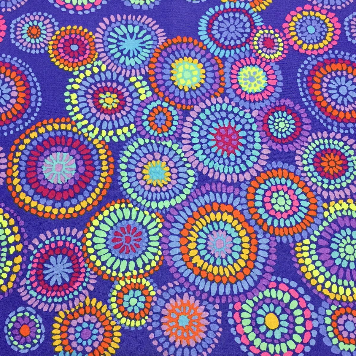 Kaffe Fassett - Mosaic Circles - Blue - 125PWGP176 - The Fabric Shop