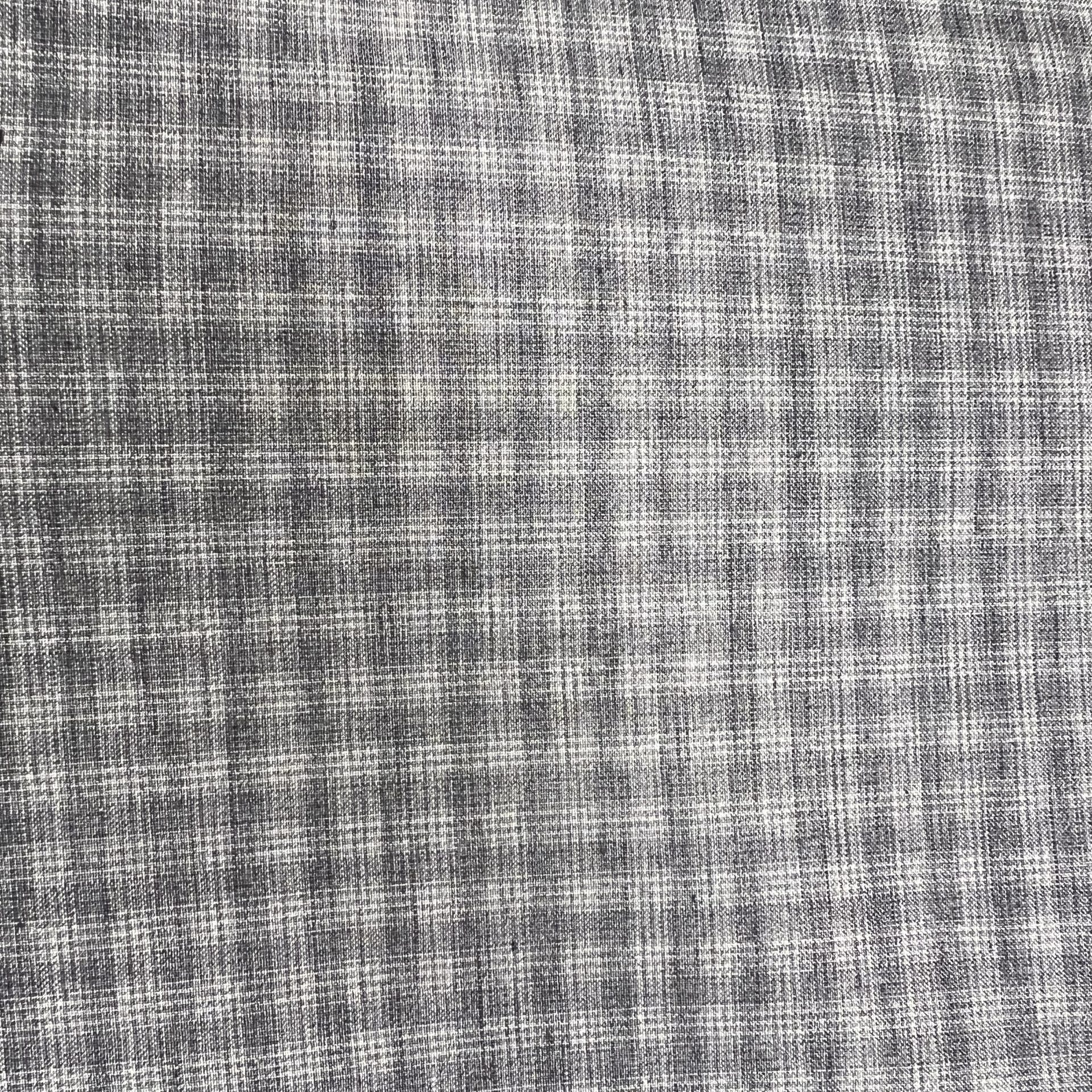 100% Wool Grey Check - The Fabric Shop